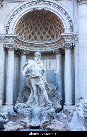 The Trevi Fountain. Construction began during the time of Ancient Rome ...