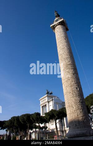Trajan's Column, triumphal column and place where the relics of Emperor ...