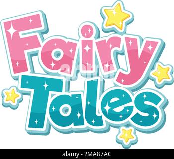 Fairy tales text for banner design illustration Stock Vector Image ...