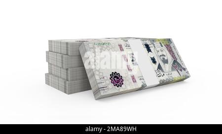 Saudi Arabia 200 Riyals Banknotes. Pile of Saudi Riyal Banknotes of 200 ...