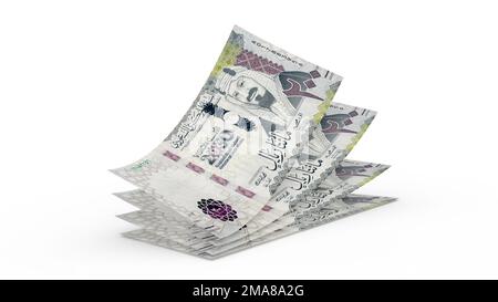 Saudi Arabia 200 Riyals Banknotes. Pile of Saudi Riyal Banknotes of 200 ...