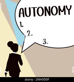 Writing displaying text Autonomous Car. Concept meaning vehicle that can guide itself without ...