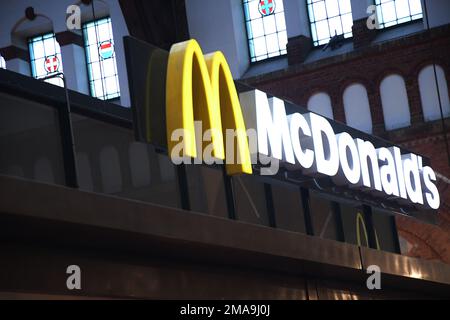 Copenhagen/Denmark/19 January 2023/McDonadls fast food restaurant chain ...
