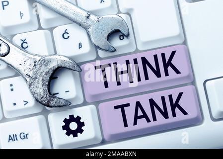 Conceptual caption Think Tank. Word for Thinking of Innovative Valuable ...