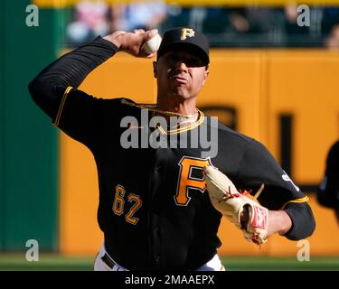 Pittsburgh Pirates starter Johan Oviedo pitches against the St. Louis ...