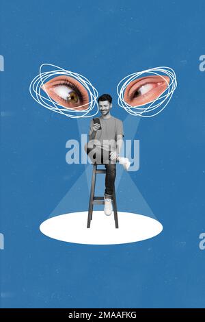 Cyber eye spying and security control symbol digital concept. Network ...