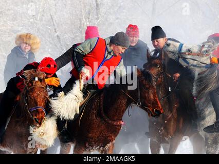 ALTAY, CHINA - JANUARY 19, 2023 - Farmers and herdsmen take part in ...