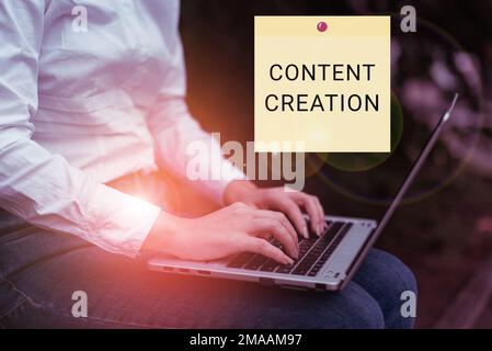 Sign displaying Copywriting. Concept meaning writing the text of ...