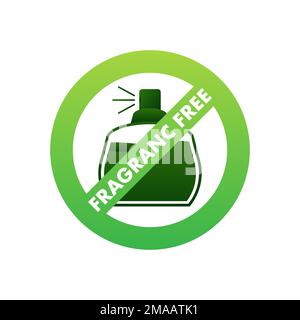 Fragrance free sign, label. No Perfume Cosmetic. Vector stock ...