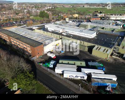 Aerial view of the Culina and Avara Foods ( chicken ) food processing ...