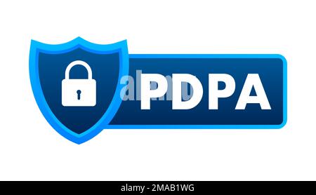 Personal data protection act - PDPA. Secure data. Shield icon. Vector ...