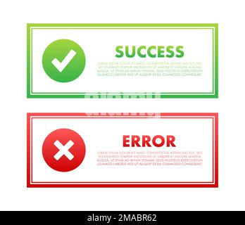 Success and Error message. Approved and Rejected UX web elements ...