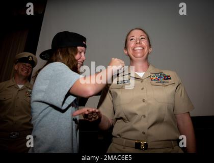A frocking ceremony for Hospital Corpsman Master Chief Crystal Ingram ...