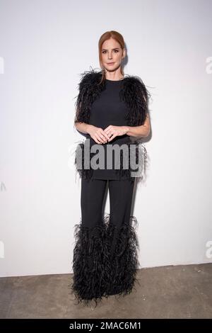 Sarah Rafferty arrives for the Elie Saab ready-to-wear Spring/Summer ...