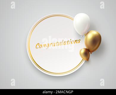 Congratulations frame, Balloon with photo frame, birthday happy poster ...