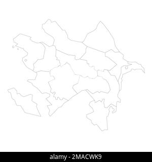 Azerbaijan political map of administrative divisions - districts ...