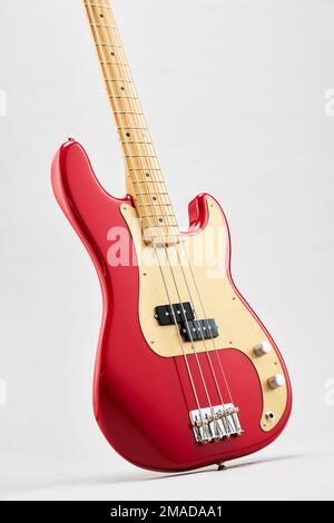Fender P Bass Vintera in red finish Stock Photo - Alamy
