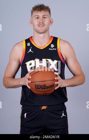Phoenix Suns' Jock Landale poses for a photo during an NBA basketball ...