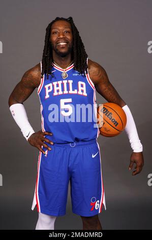 Philadelphia 76ers' Montrezl Harrell poses for a photograph during ...
