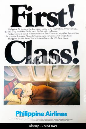 Philippine airlines vintage magazine advertisement Stock Photo - Alamy