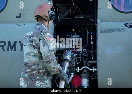 A Petroleum Supply Specialist assigned to Alpha Company, 615th Aviation ...