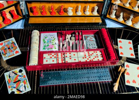Items from a Victorian Games Compendium Stock Photo - Alamy