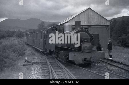 Welsh Highland Railway Hunslet 2-6-2T No.12 Russell with cut-down chimney in about 1935 Stock ...