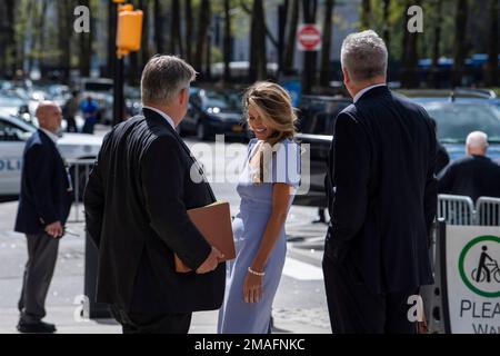 (Left to right) Donald Trump's attorneys Lindsey Halligan, James Trusty ...