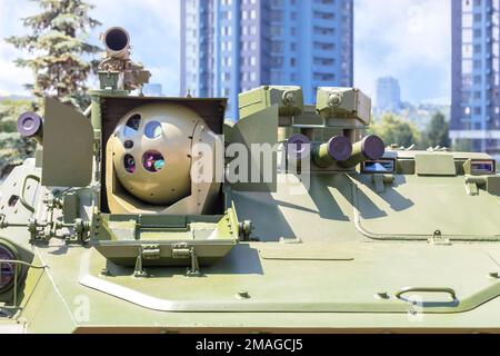 Laser optical sighting station for integration on military ground ...