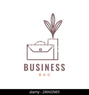 business bag with table and pot interior corner decor line minimal logo ...