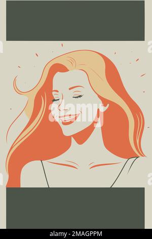 Illustration of adult woman illustrating international women's day with ...