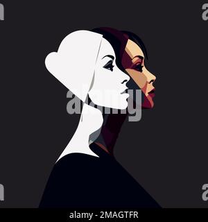 Illustration of adult woman illustrating international women's day with ...