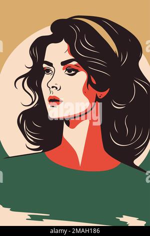 Illustration of adult woman illustrating international women's day with ...