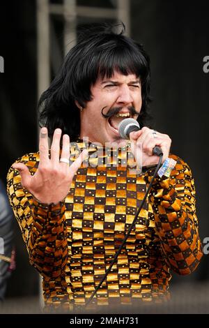 Eric Nally of Foxy Shazam performs at the Pompano Beach Amphitheatre ...