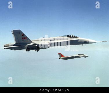 F/A-18C Hornet, F404-GE-400 jet engine, fantail, Jet test cell control ...