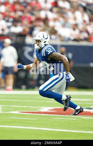 Indianapolis Colts defensive back Julian Blackmon (32) follows the play ...