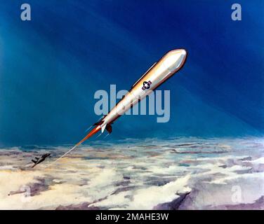 Artist's concept of an ASAT (anti-satellite) missile after being ...