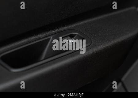 Car window control panel. Automatic power window up and down button ...