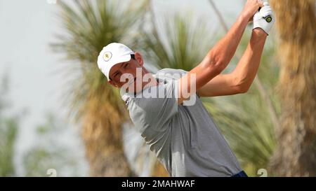 Georgia Tech golfer Christo Lamprecht hits from the first tee during ...