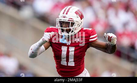 Wisconsin wide receiver Skyler Bell (11) during first half of an NCAA ...