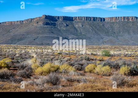 Flat top mountains in the Karoo Basin. Calvinia, Northern Cape, South ...