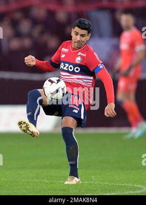LILLE, FRANCE - JANUARY 6: Benjamin Andre of Lille OSC during the Ligue ...