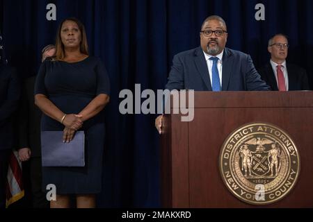 (Left to right) Donald Trump's attorneys Lindsey Halligan, James Trusty ...