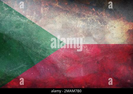 Top view of flag Quindio, Colombia. Colombian patriot and travel ...