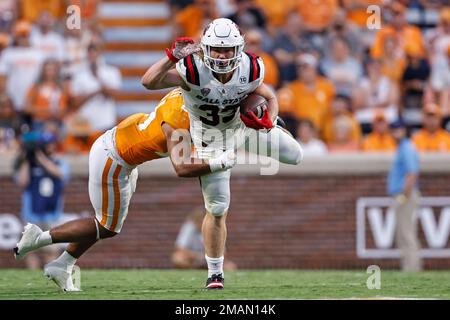 Ball State running back Carson Steele (33) rushes the ball out of the ...