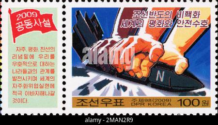 2009 orth Korea stamp set. North Korean Newspapers Joint Editorial ...