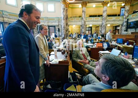 Republican Sen. Briggs Hopson of Vicksburg, right, and Senate ...
