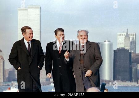 President-elect George H. W. Bush gestures while addressing before the ...