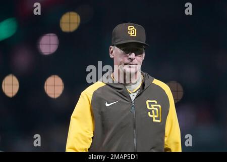 San Diego Padres manager Bob Melvin during a baseball game against the ...