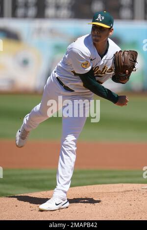 Oakland Athletics' Adrian Martinez during a baseball game against the ...